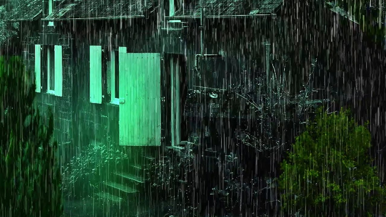 Sleep Fast with Pouring Heavy Rains - Relax & Relieve Stress with Rain ...