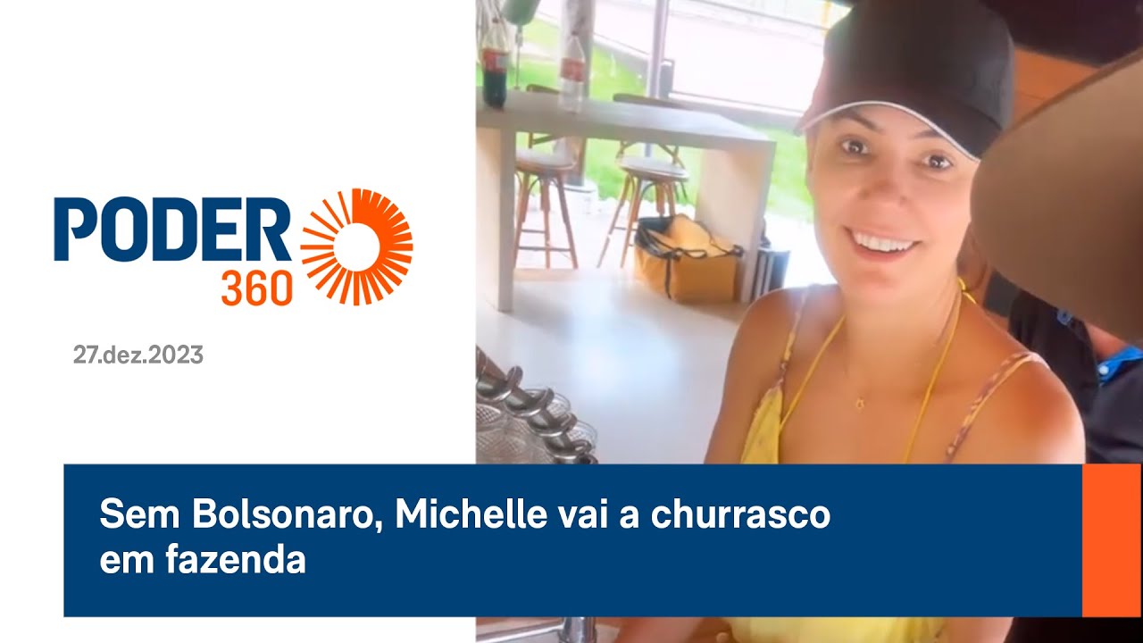 Sem Bolsonaro, Michelle vai a churrasco em fazenda - YouTube