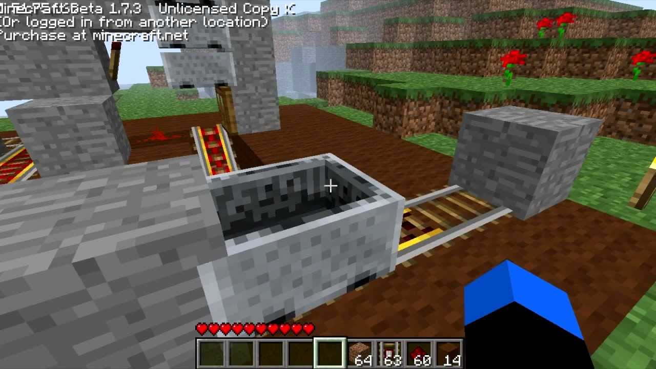 How to build a Minecart Station part 1: The Minecart Dispenser - YouTube
