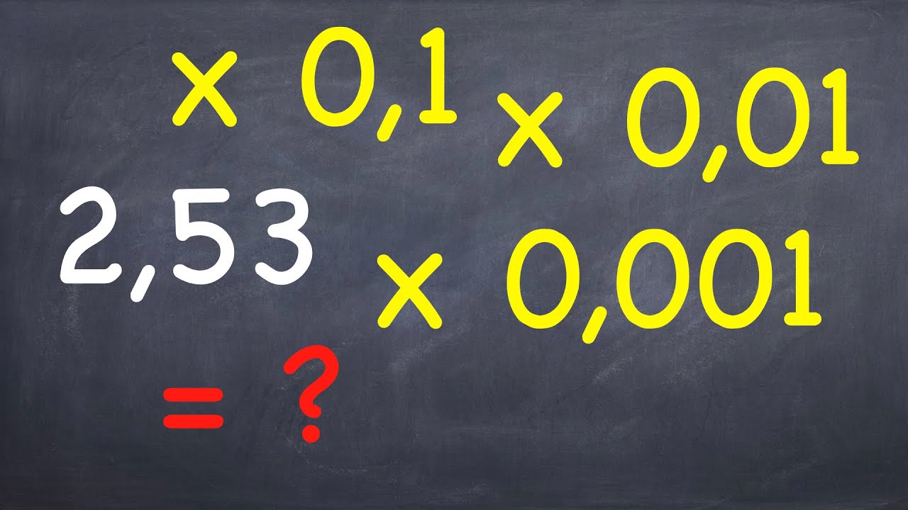 Multiplier par 0,1 ; 0,01 ou 0,001 - YouTube