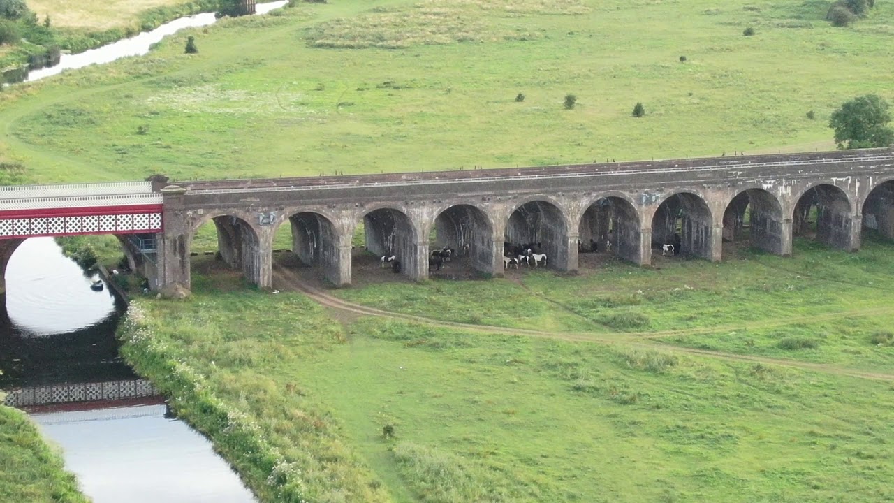 Nene Valley lakes and viaduct - YouTube