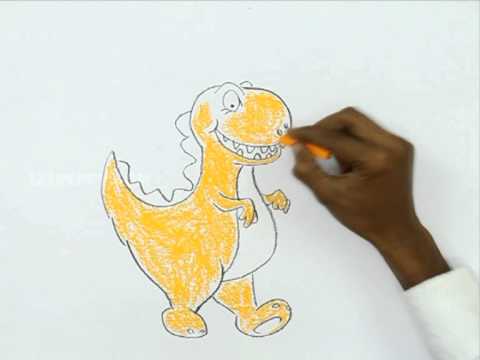 How to Draw a Little Dino - YouTube