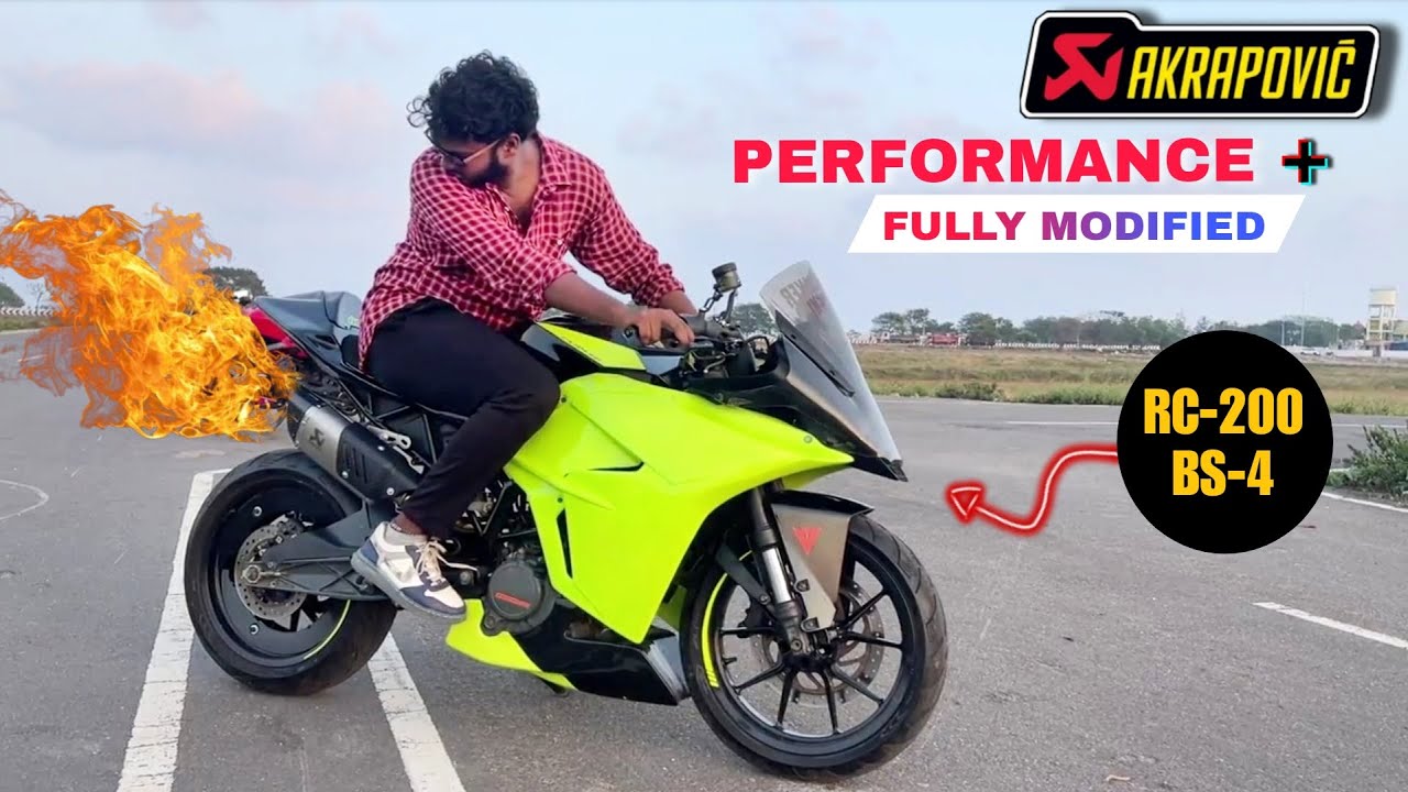 RC 200 BS-4 Fully Modified | Akrapovic Exhaust in RC | 0 to 100 Just in ...
