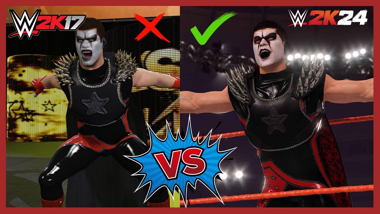 WWE 2K24 VS WWE 2K17 - Stardust entrada y finisher #wwe2k24 #stardust # ...