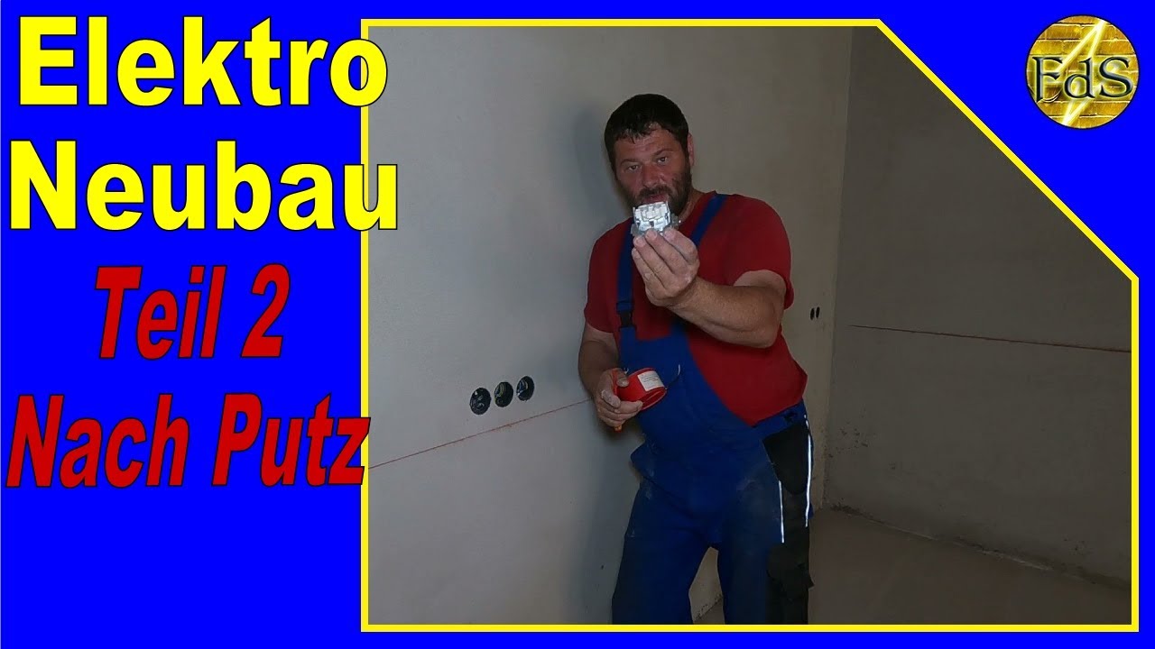 Ziegelgarage Installation Teil 2 / Die Elektroinstallation nach Putz / Neubau ...