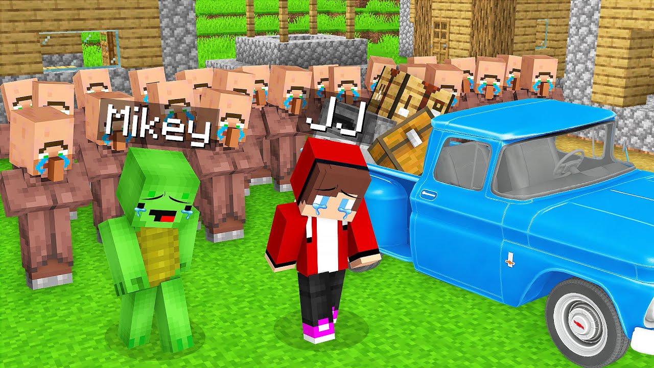 Mikey and JJ Left the Village Forever in Minecraft (Maizen) - YouTube