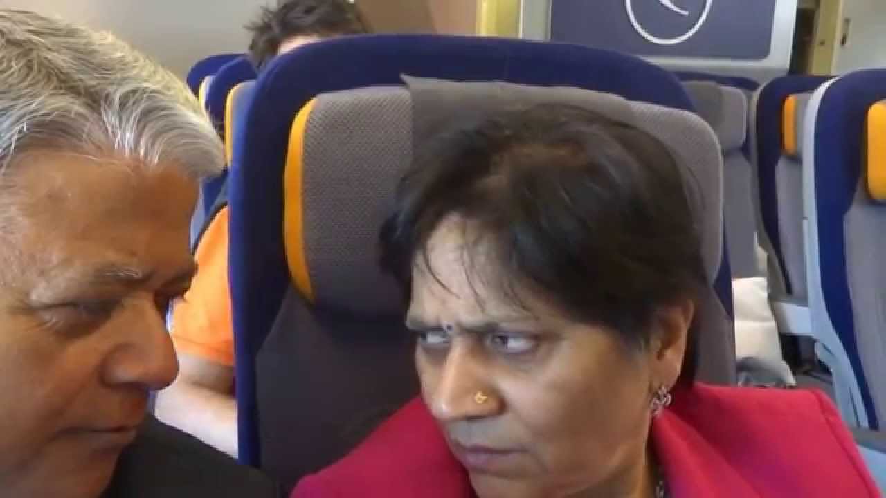 Aruna & Hari Sharma in A-380 Lufthansa LH760 flying Frankfurt to Delhi ...