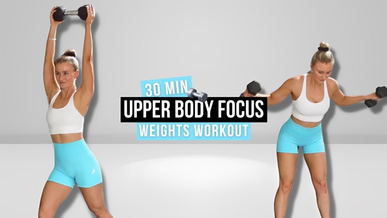 30 MINUTE DUMBBELL + UPPER BODY FOCUSED HOME WORKOUT - Grab your ...