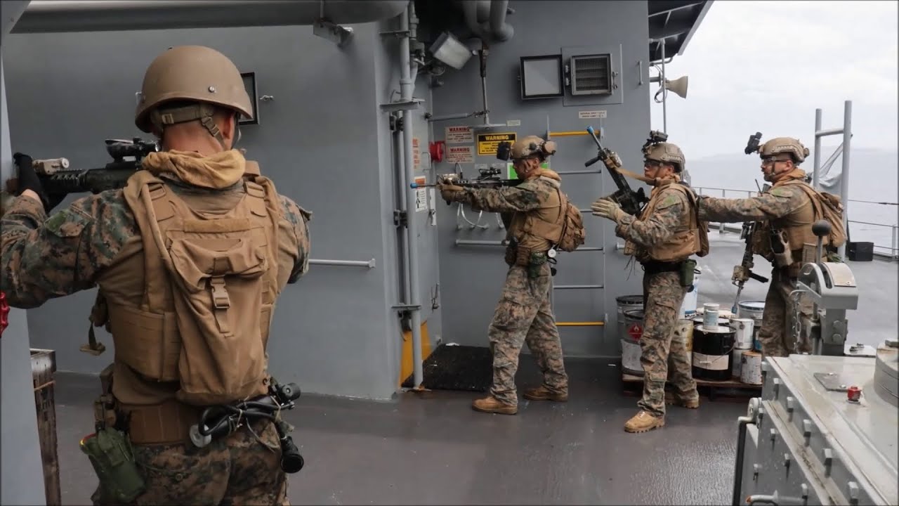 Marines conduct VBSS operations aboard USS Miguel Keith (ESB-5), off ...