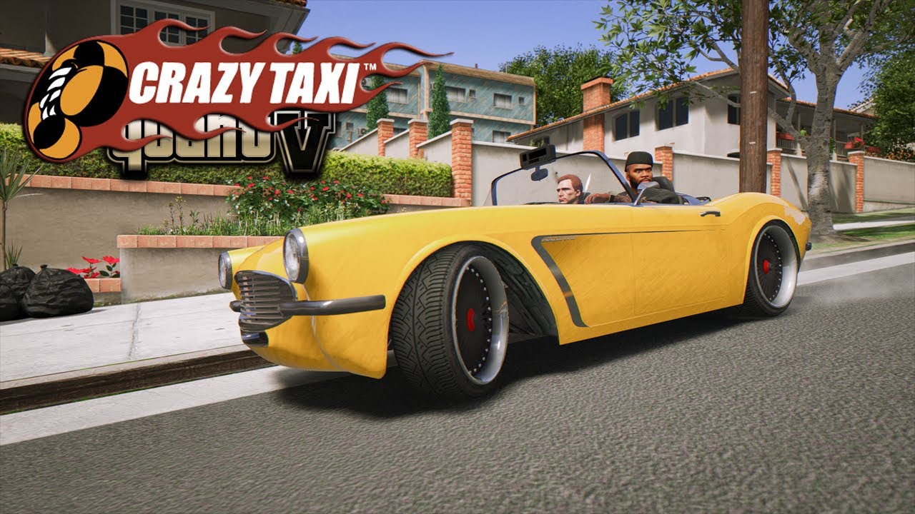 GTA 5 CRAZY TAXI, A THROWBACK WITH QUANTV DEFINITIVE GRAPHICS! - YouTube