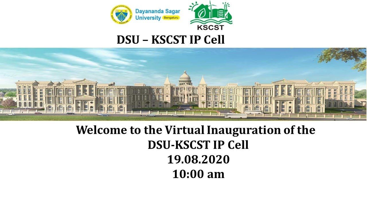 Inauguration of DSU-KSCST IP Cell at 10am of Wednesday19 08 2020 2020 ...