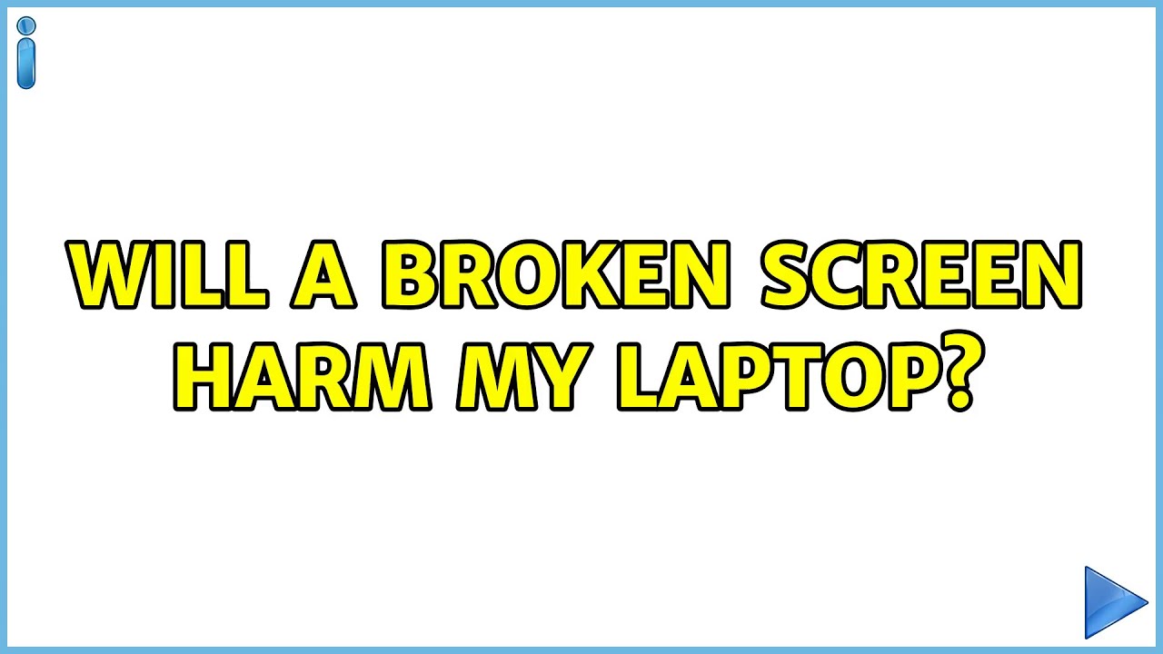 Will a broken screen harm my laptop? - YouTube