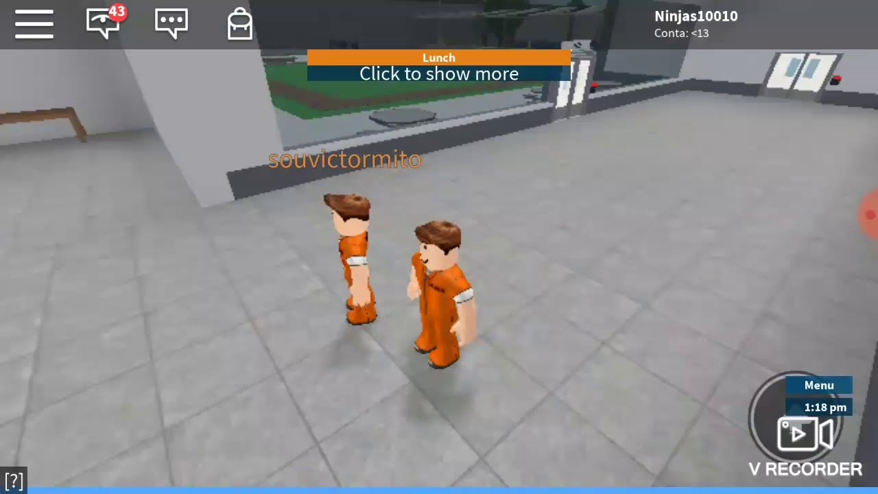 Fugindo da prisão com meu amigo no Roblox |ninja Almeida - YouTube
