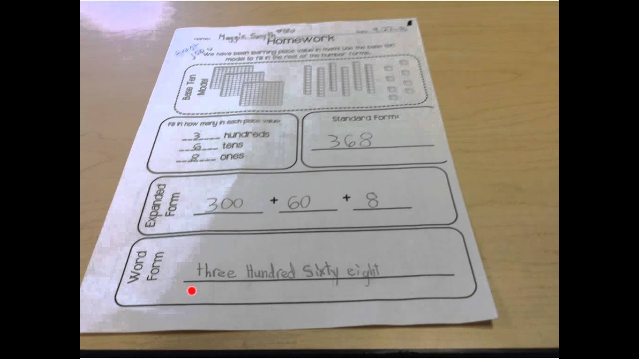 2nd Grade Showing Different Ways To Write A Number - YouTube