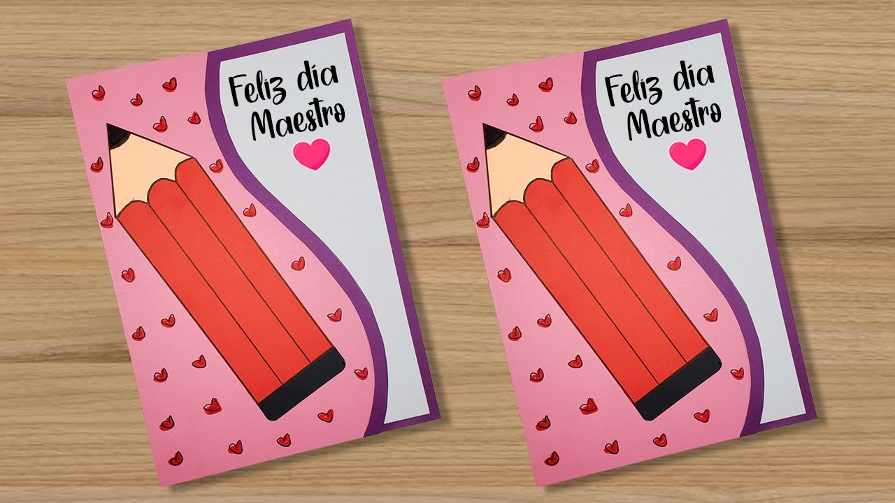 🌟Tarjeta para el día del maestro hecha a mano Especial 6 de julio Día ...