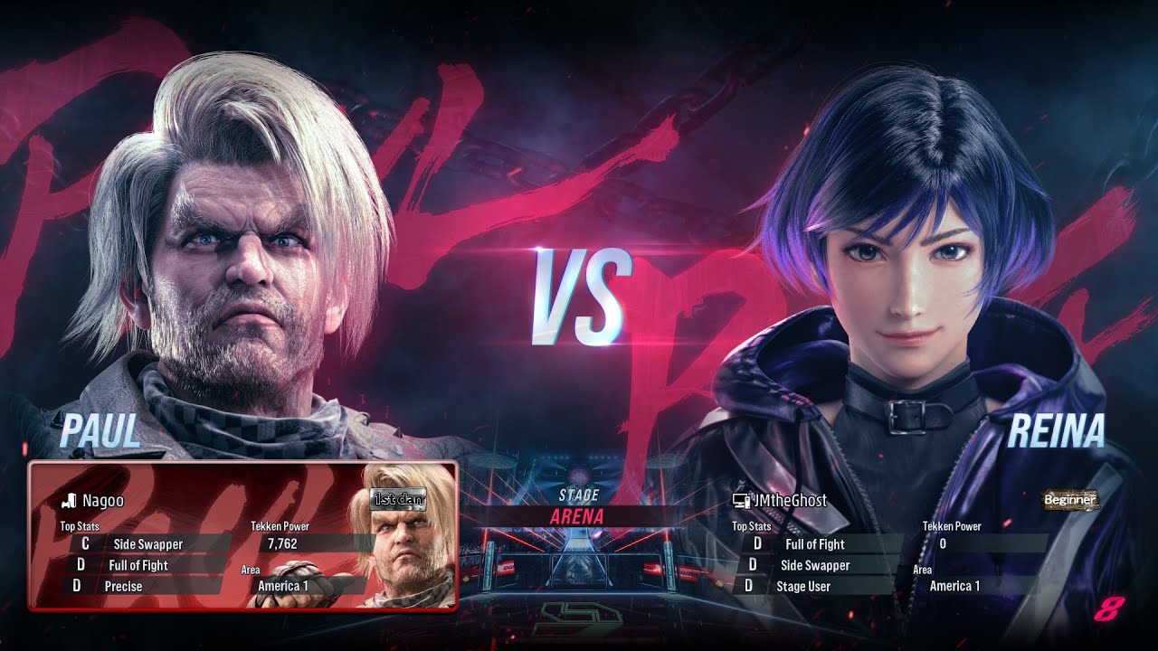 Tekken 8 Nagoo (Paul) vs JMtheGhost (Reina) Day 1 Replays - YouTube