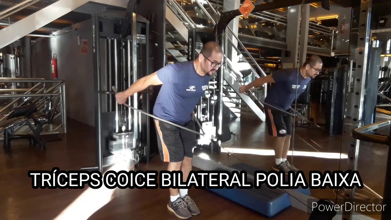 Tríceps coice bilateral polia baixa - YouTube