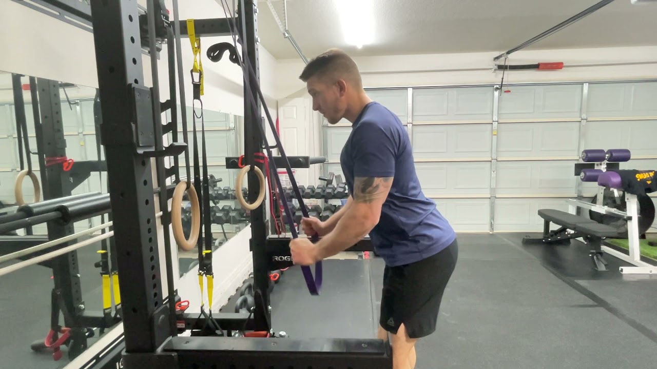 Banded Tricep Press Down - YouTube