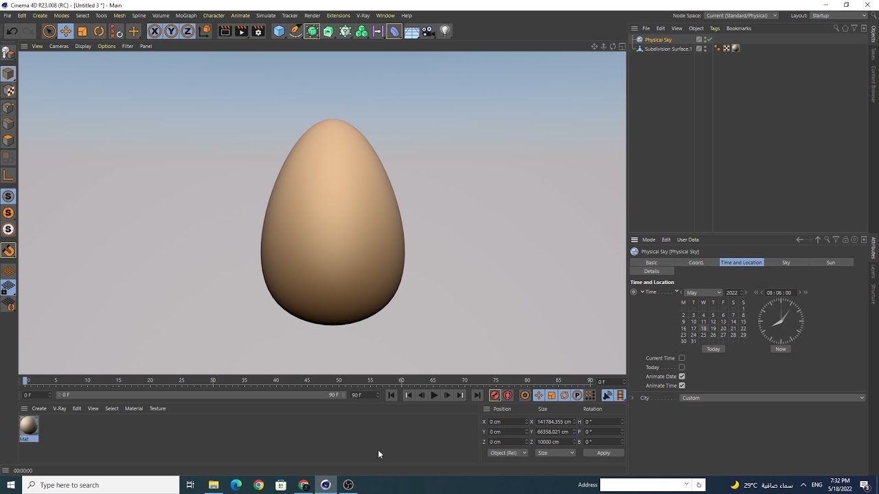Cinema 4D Tutorial - How to model an Egg - YouTube
