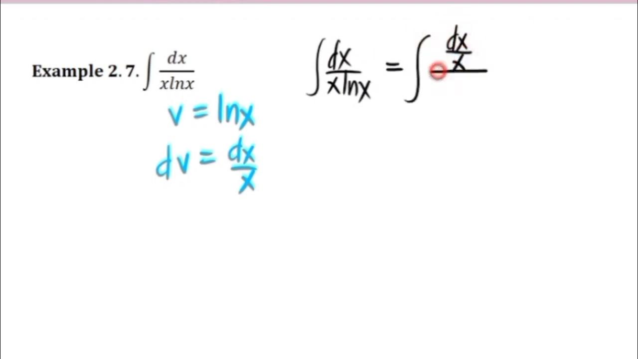 Problem 7. Integrals Leading to Logarithms - YouTube