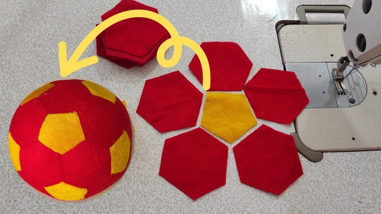 sewing soccer ball by pattern for game playing and learn colors for kids |#ball #baby #gaming # ...
