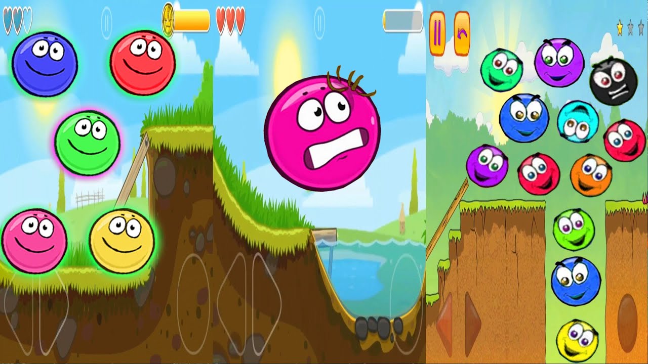 COLOR CHANGE RED BALL 3 V PINK TOMATO BALL VS COLOR FUSION RED BALL 4 ...