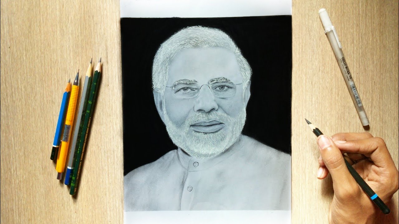 Drawing Narendra Modi ji - YouTube