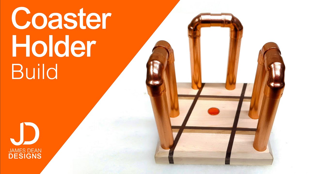Building a copper and wood coaster holder - YouTube