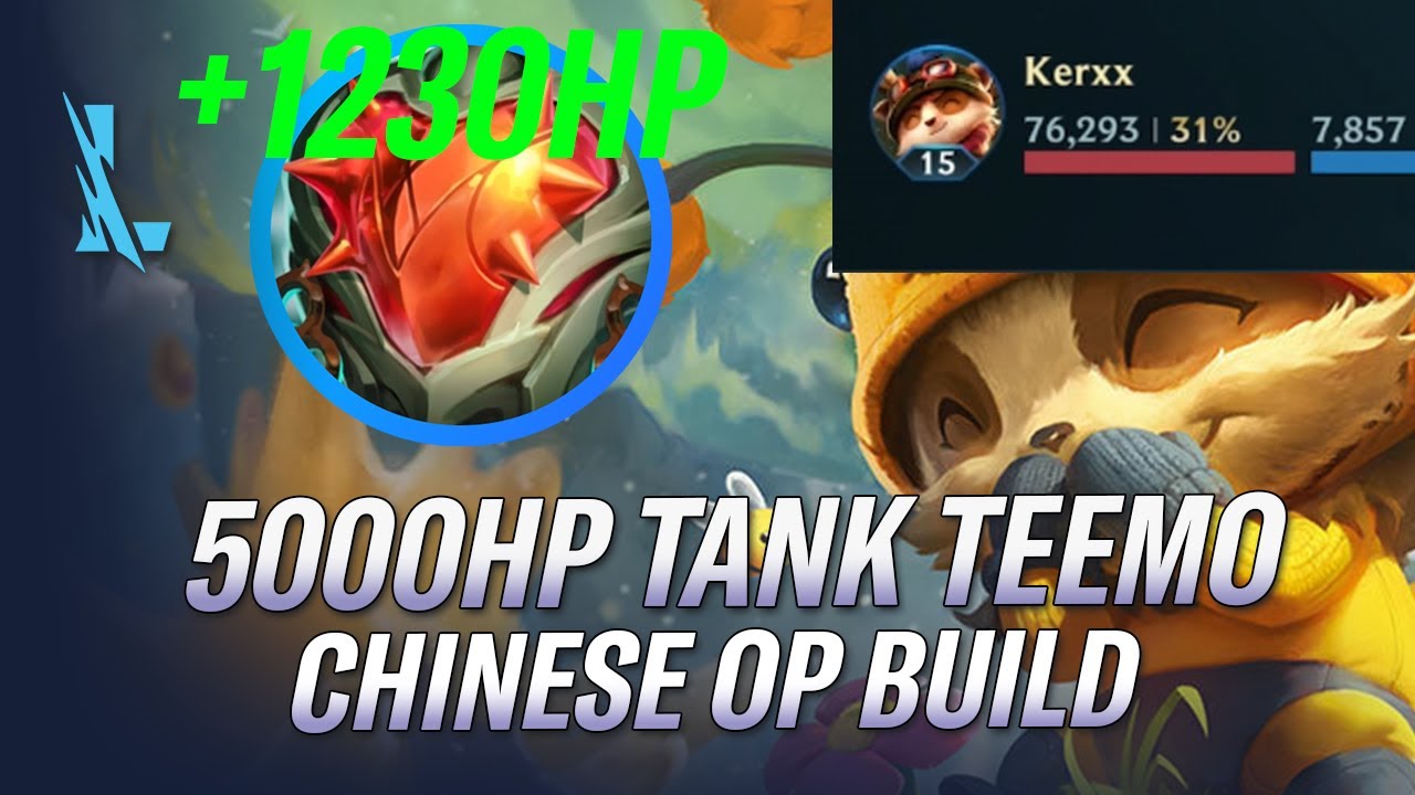 5000HP TANK TEEMO! *NEW* CHINESE OP BUILD RABADON & PSYCHIC PROJECTOR ...