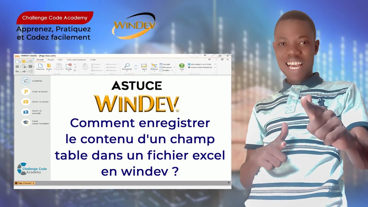 Enregistrer les données d'une table dans un fichier excel | Astuce WINDEV - YouTube