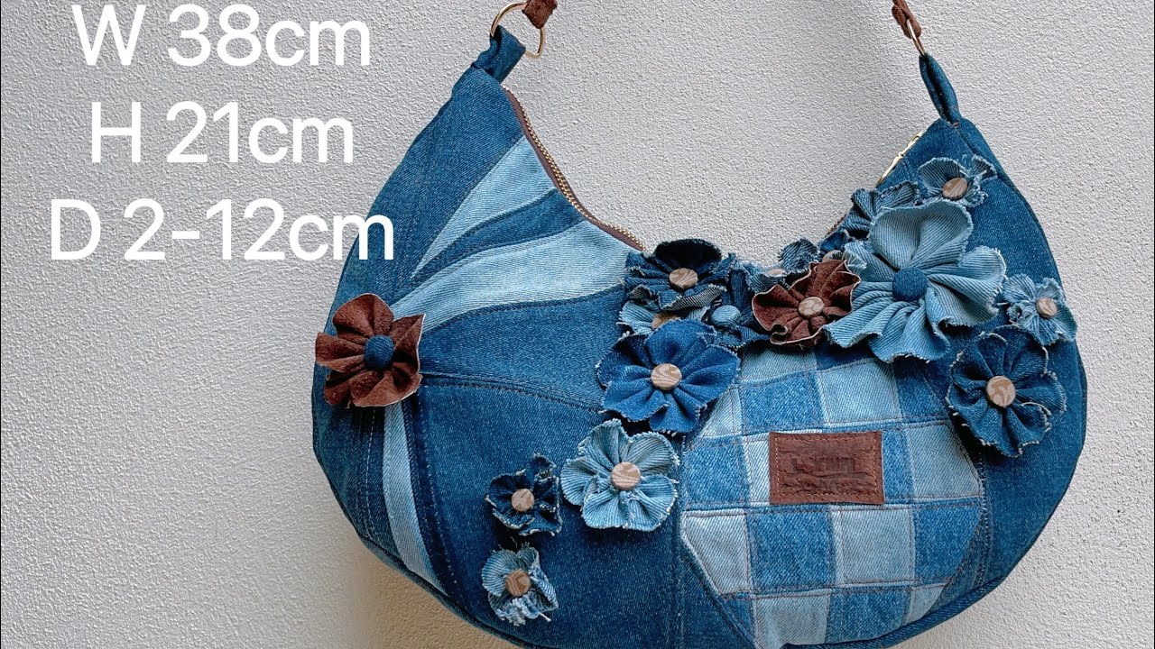 How to use denim scraps to sew a crossbody bag - YouTube