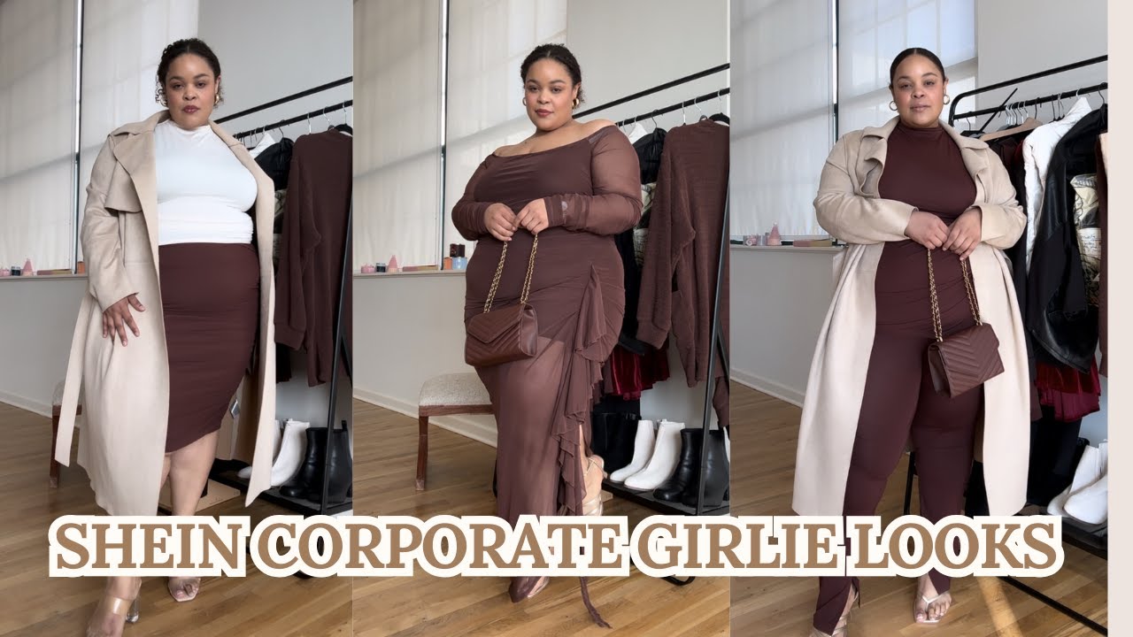 SHEIN CURVE TRY ON HAUL | Brunch, Networking Events, Cooperate dinners ...