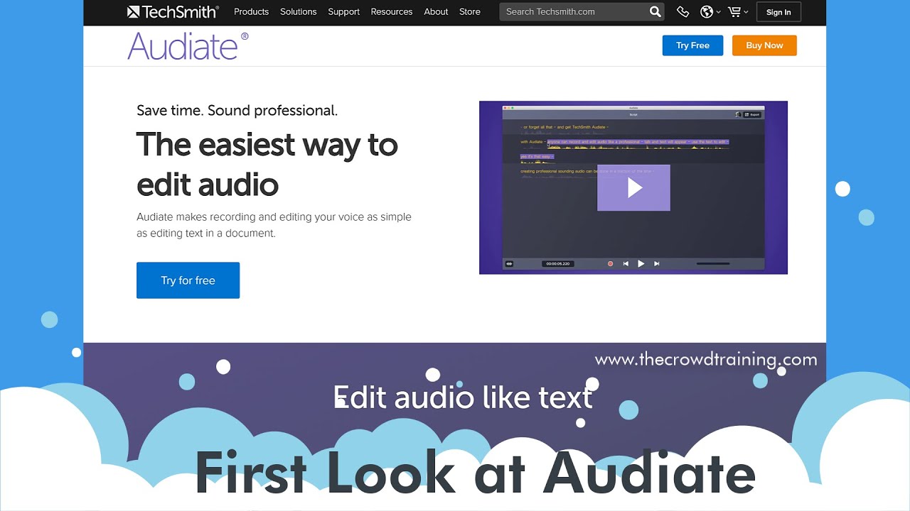 A First Look and Quick Review of Audiate Audio/Script Editor from TechSmith - YouTube