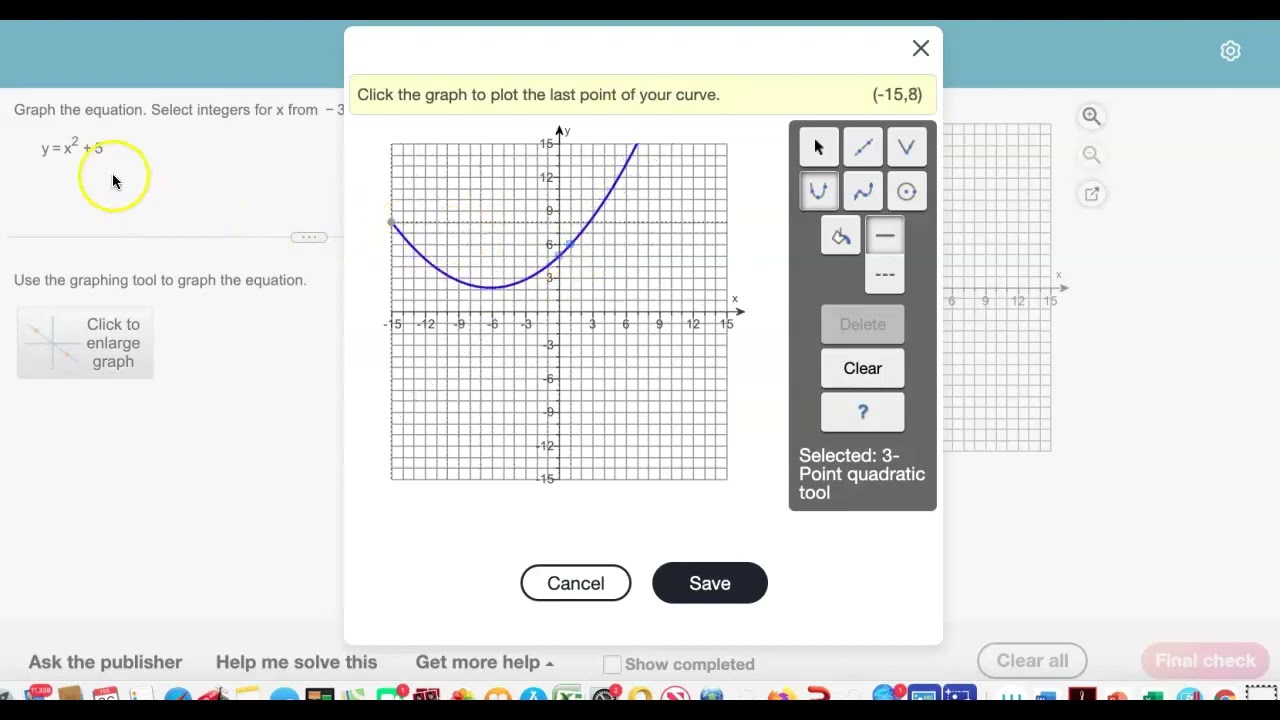Graphing Parabolas Using 3 Points In MyMathLab YouTube Graphing Parabolas Using 3 Points In MyMathLab YouTube