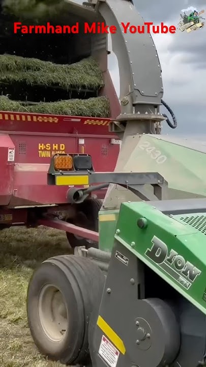 Mowing, Raking & Chopping Alfalfa. - YouTube