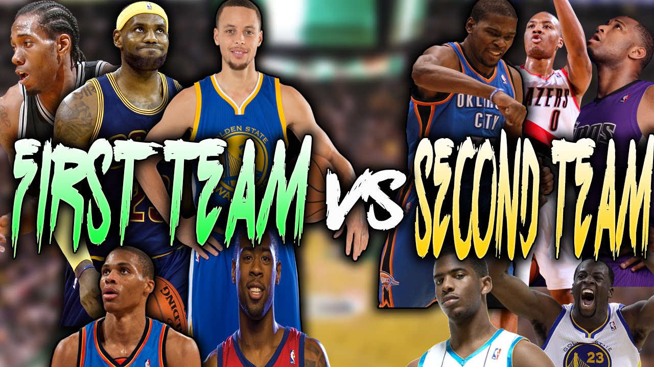 ALL NBA FIRST TEAM VS ALL NBA SECOND TEAM!! NBA 2K16 MY LEAGUE!! - YouTube