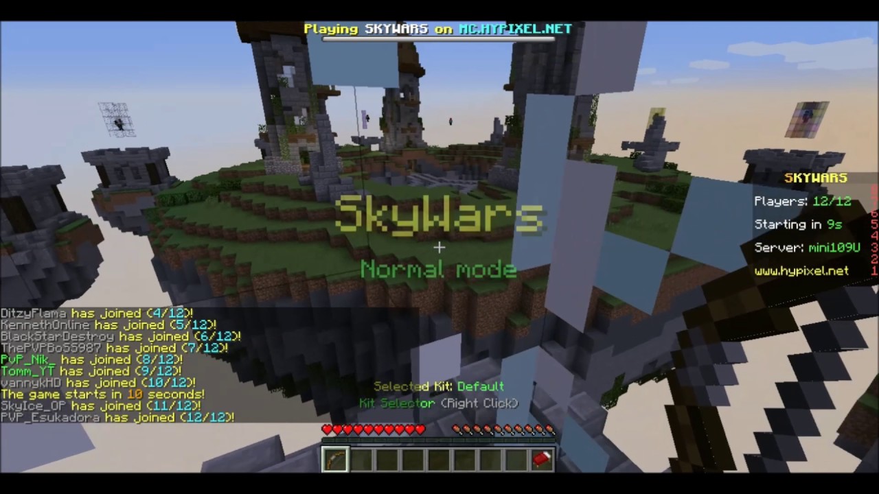 Minecraft Skywars, Hypixel. Epic Pickaxe Win! - Child friendly no ...