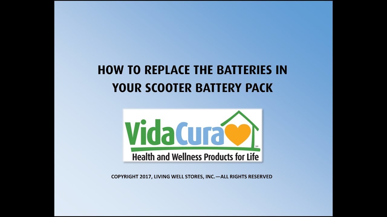 How to install replacement batteries in your scooter battery pack - YouTube