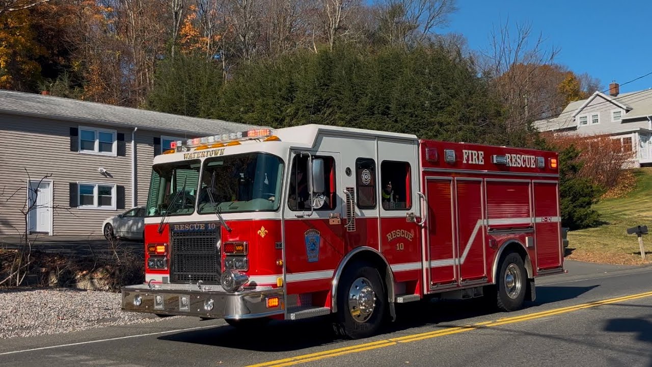 *EXCLUSIVE* Watertown Fire Department EMS 9, Car 3, and Rescue 10 ...