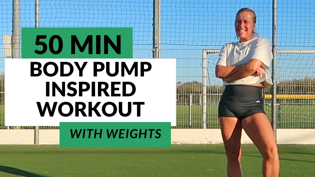50-Minute Body Pump Inspired Full-Body Home Workout with Weights or ...