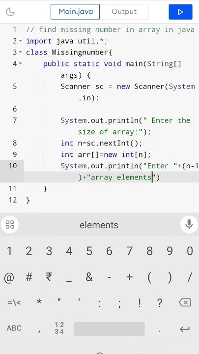 Java Program To Find Missing Number In Array Java Codingguru 4061