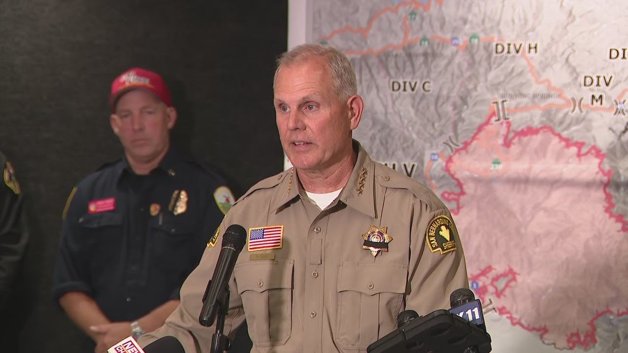 Officials give update on Line Fire - YouTube