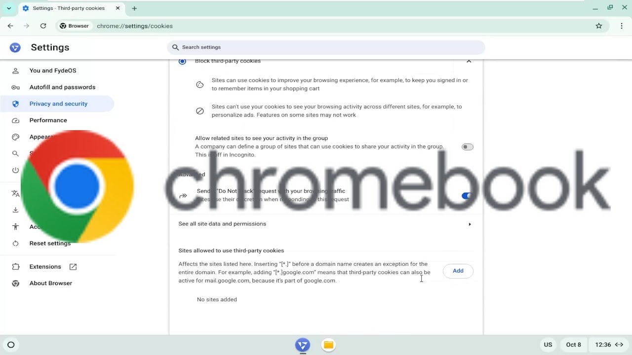 How To Allow Specific Sites to Use Third-Party Cookies on Chromebook ...