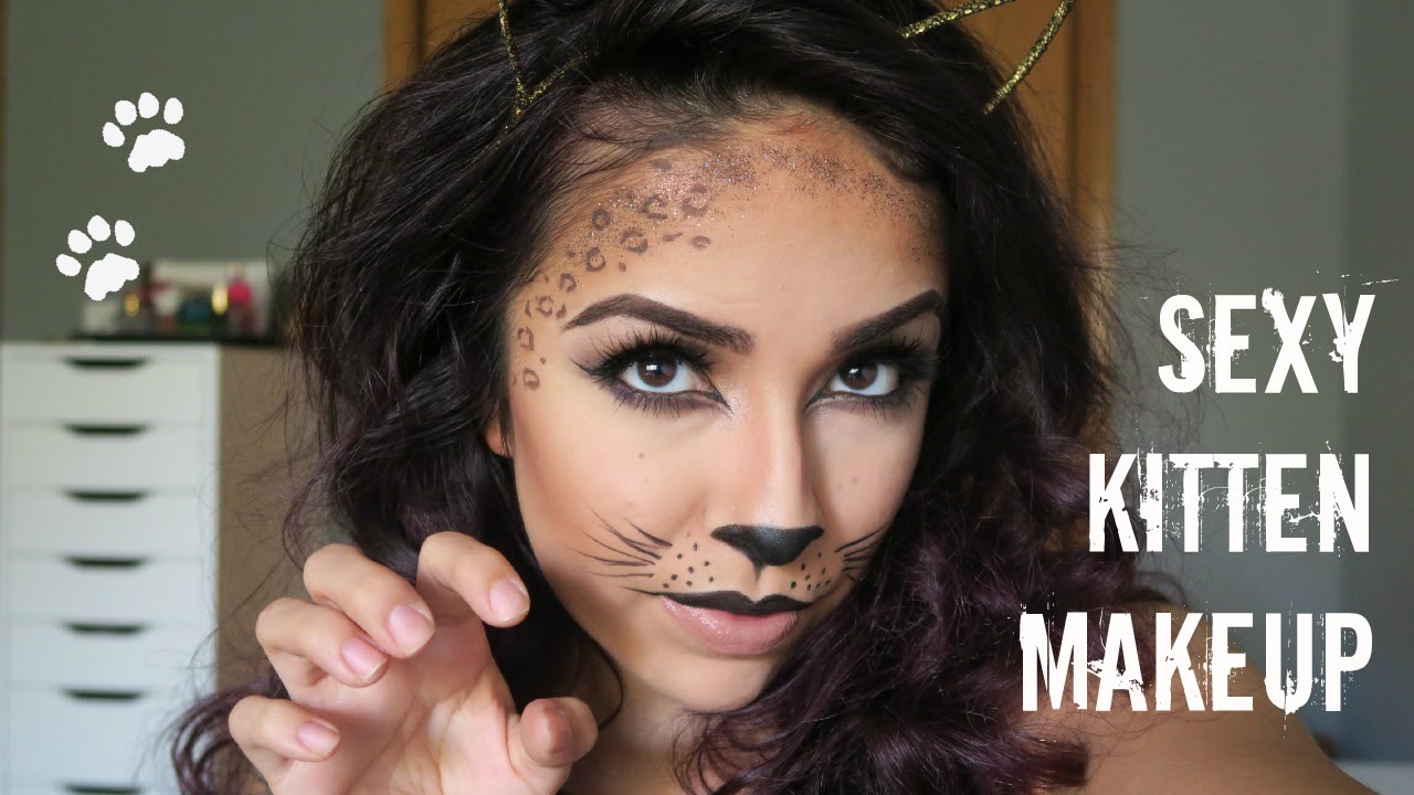 Sexy Kitten Halloween Makeup Blushinggbeautyy Youtube