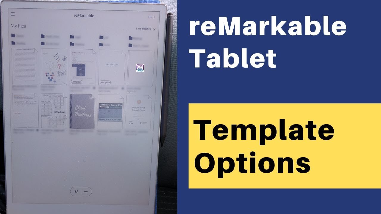 reMarkable Tablet: Template Options - YouTube