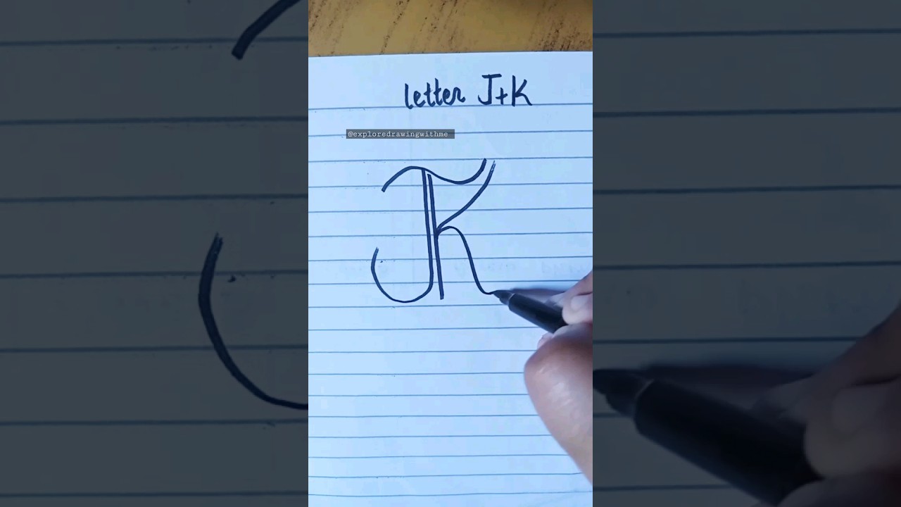 Creative 😍 letter J ️ K & S ️ K drawing #creativeart #drawing # ...