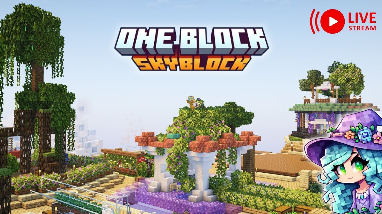 🔴Creating Enchanting Paradise in One Block Skyblock! LIVE 🔴 - YouTube