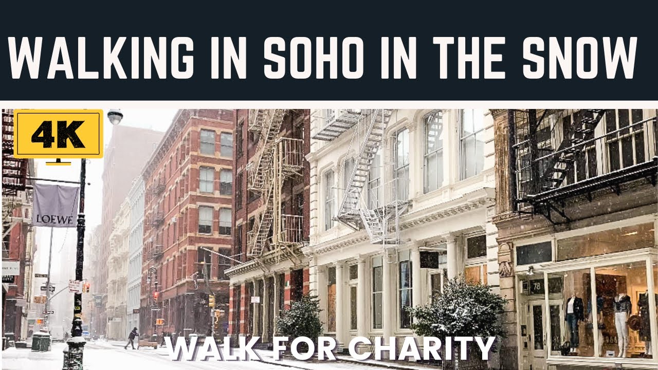 [4K] A WALK IN SOHO IN THE SNOW // Explore NYC // February 18th, 2021 ...