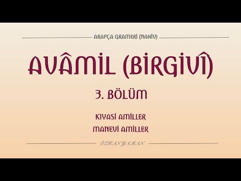 AVAMİL BİRGİVİ 3 | KIYASİ AMİLLER, MANEVİ AMİLLER