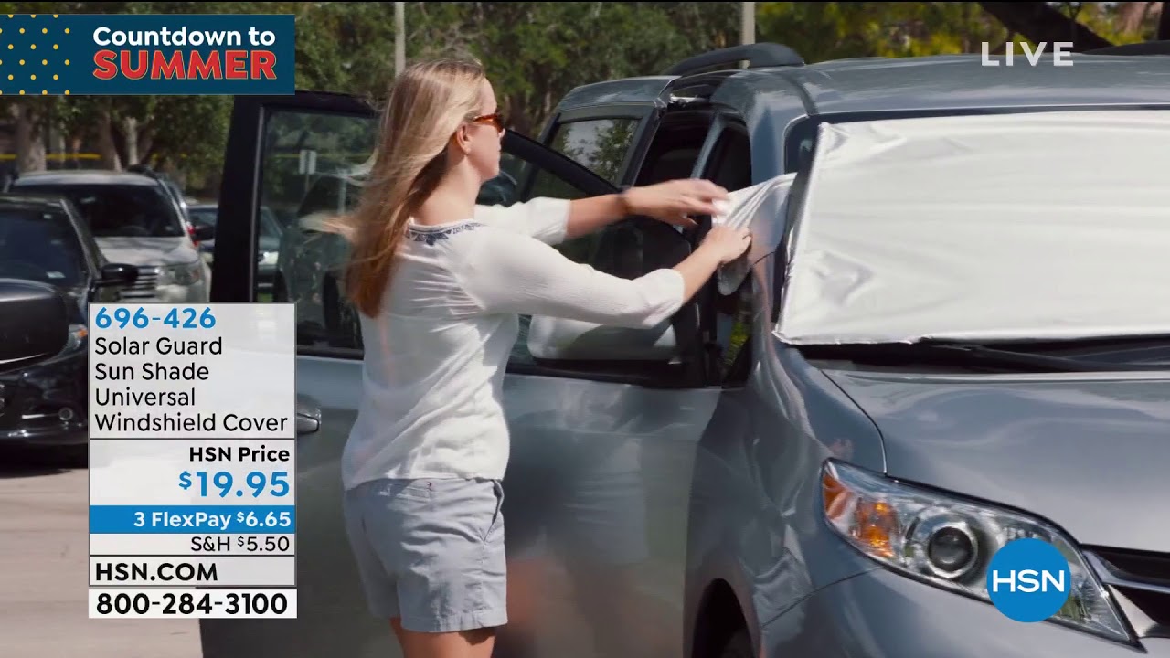 Solar Guard Sun Shade Univeral Windshield Cover - YouTube